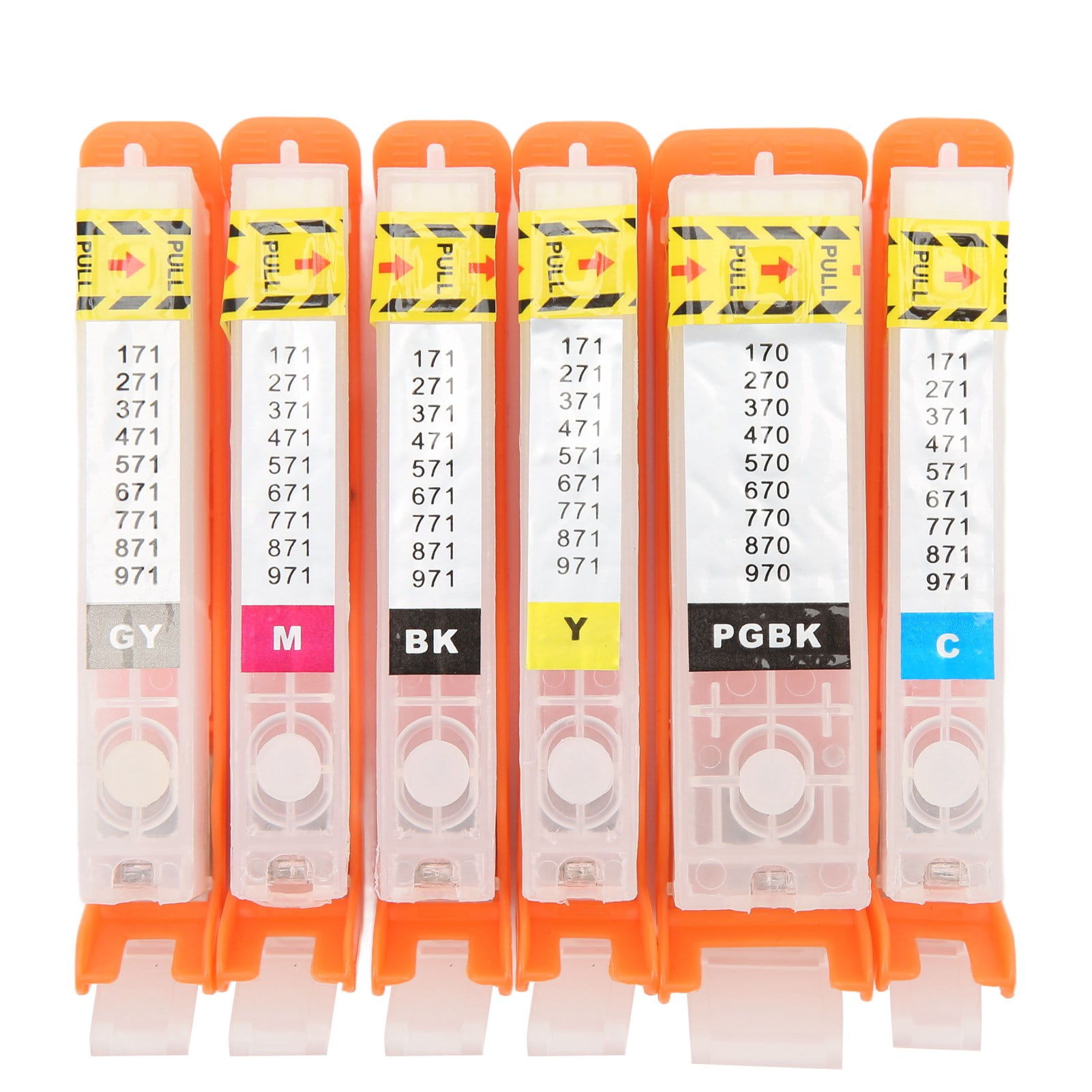 Estrela 6Pcs 6 Color Printer Ink Cartridge Permanent Chip Fluent Robust ...