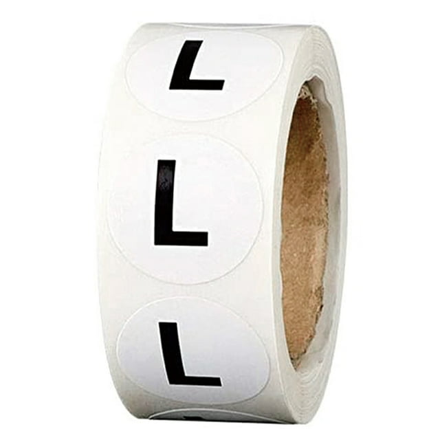 Estrela White Circle Clothing Size Stickers for Retail Apparel 1in 500 ...