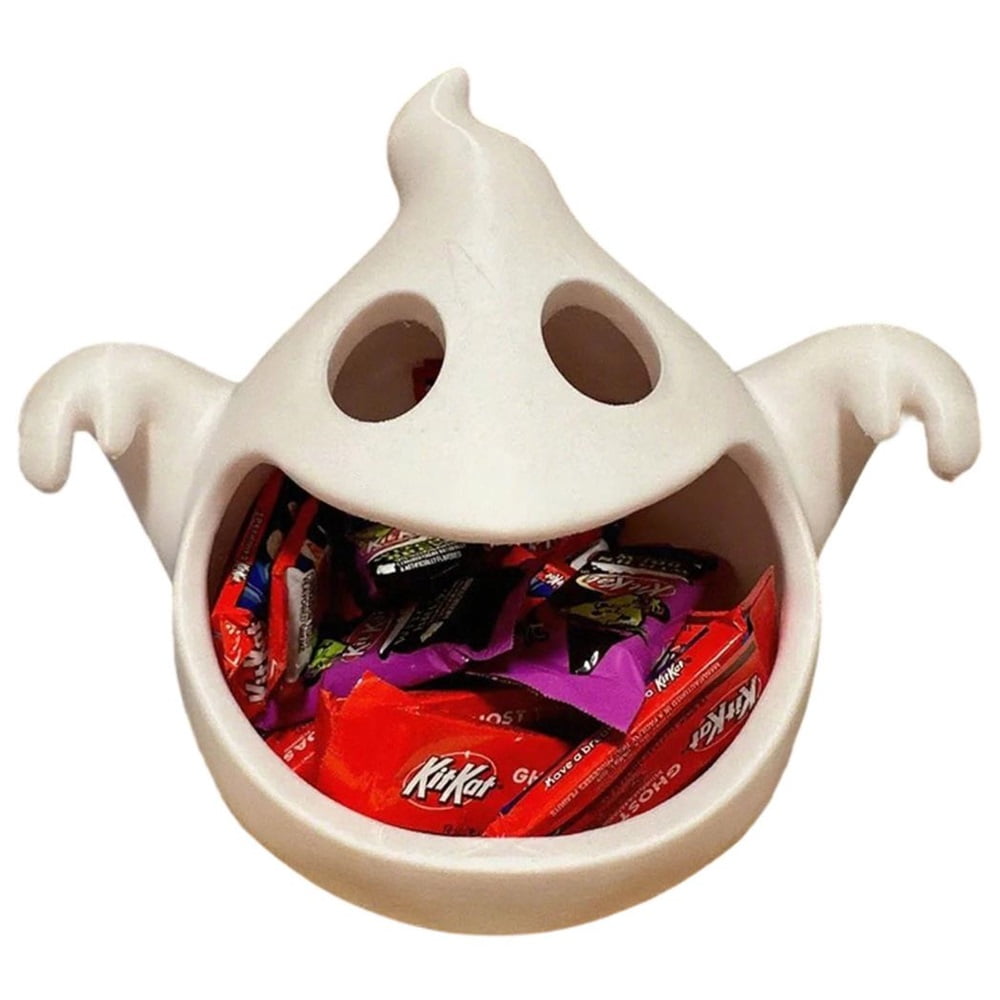 Estrella Ghost Pumpkin Candy Bowl Halloween Snack Dish Lightweight ...
