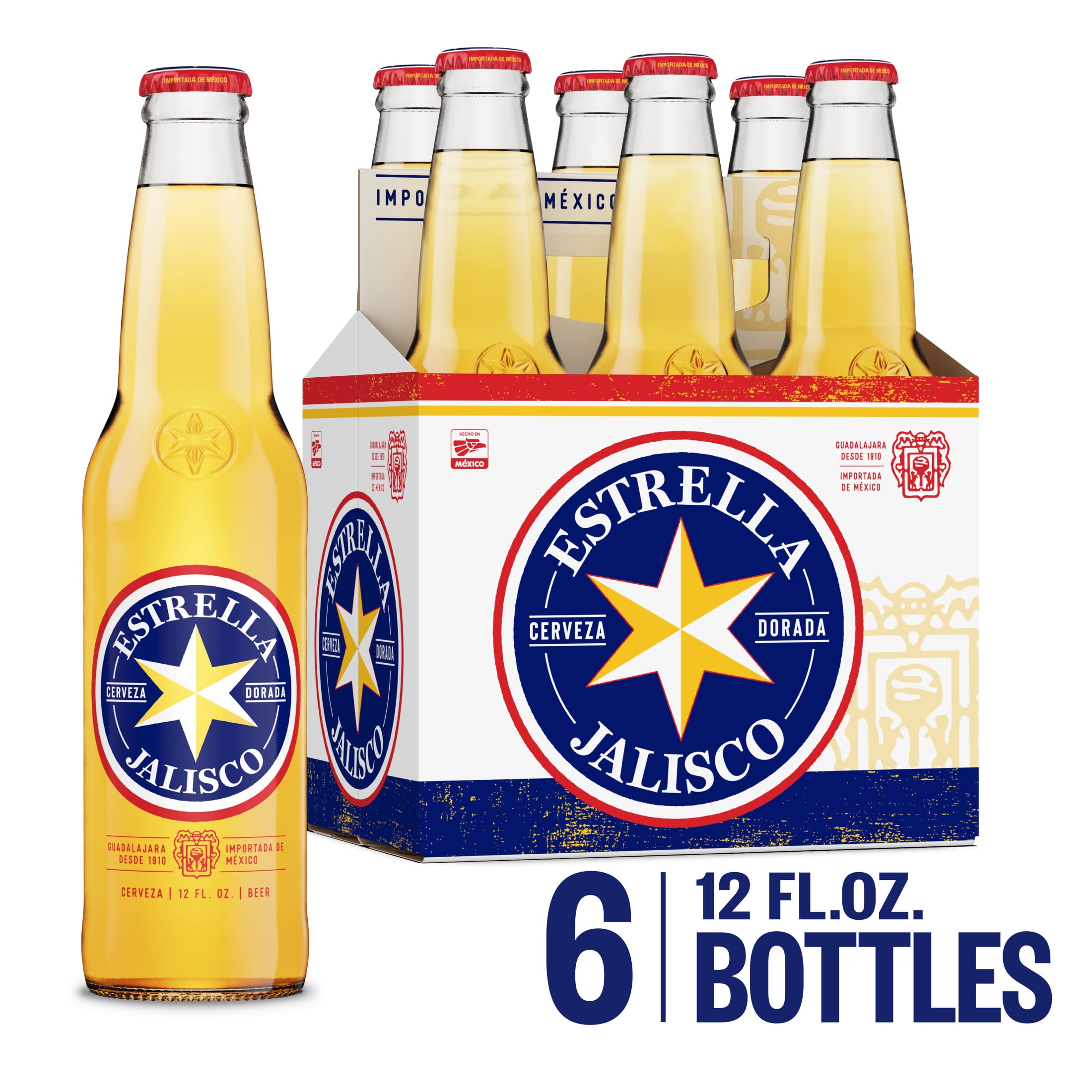 Estrella Jalisco Mexican Import Beer, 6 Pack 12 fl. oz. Bottles, 4.5% ...