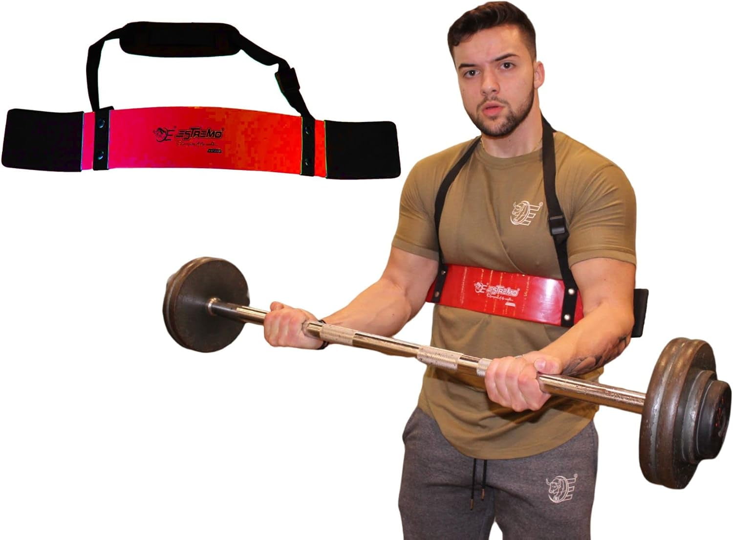 Estremo bicep blaster curling bars for weight lifting arm workout tool ...