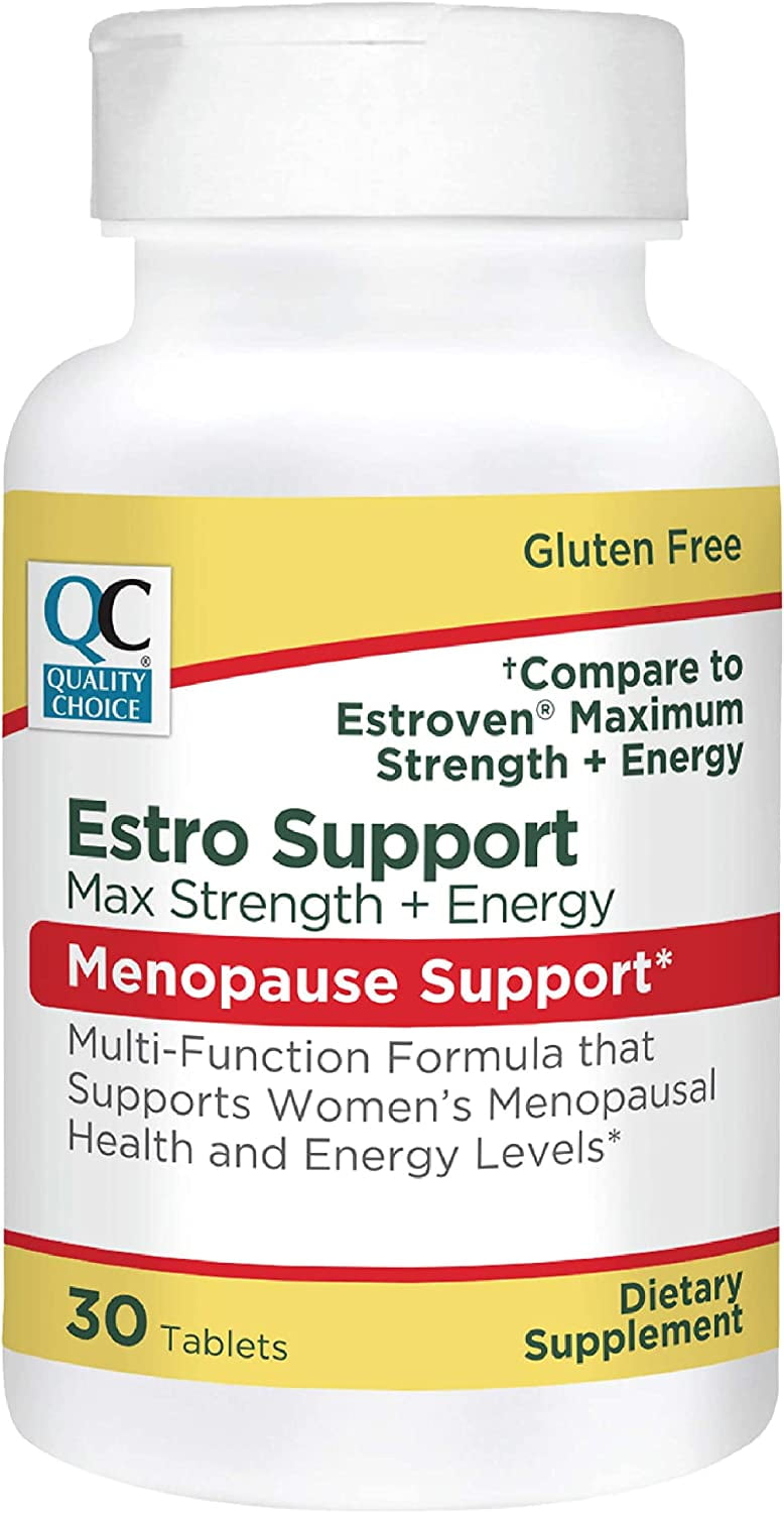 Quality Choice Estro Support Max + Energy Tablets 30 ct, Menopause ...