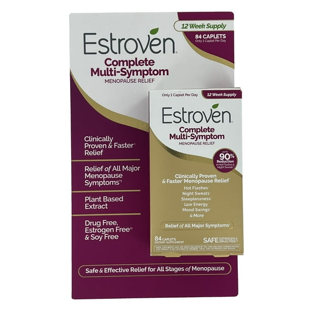 Estroven Complete Multi-Symptom Menopause Relief, 84 Caplets - Walmart ...