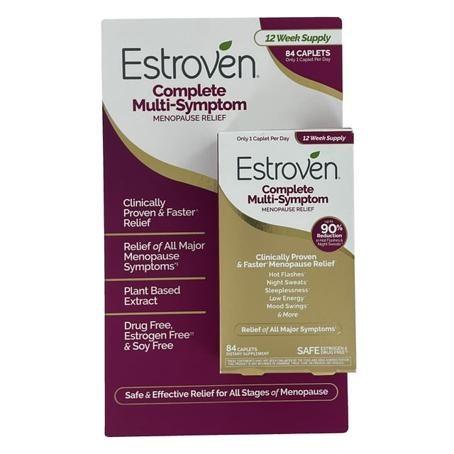 Estroven Complete Multi-Symptom Menopause Relief Caplets (84 Count ...