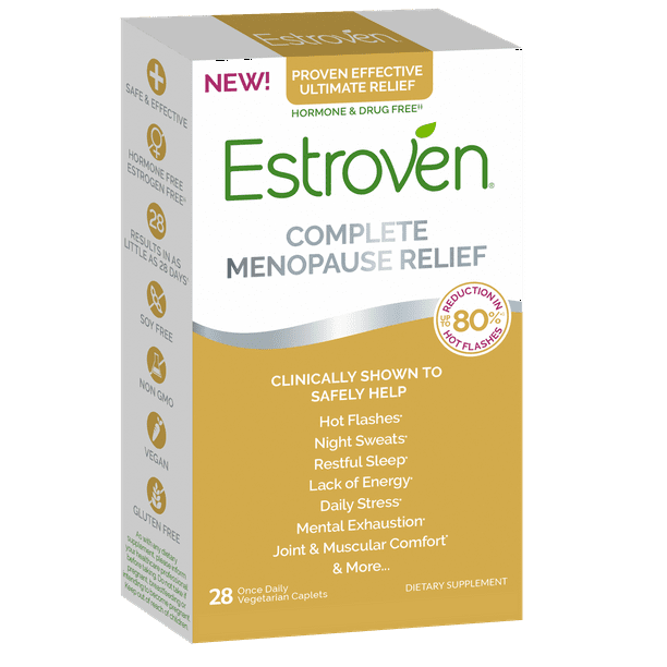 Estroven Complete Multi-Symptom Menopause Relief Caplets, 28 Count ...