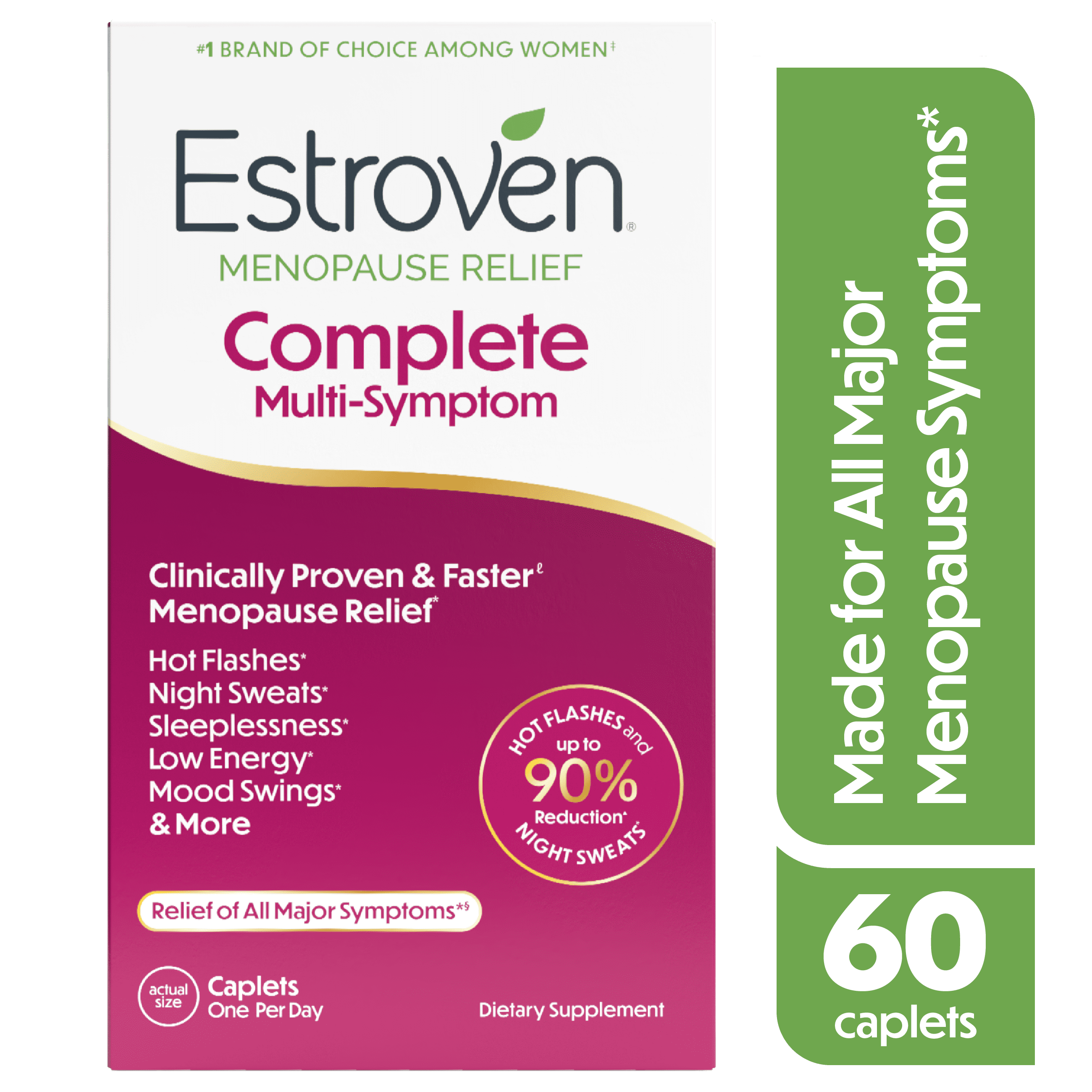 Estroven Menopause Relief Complete Multi-Symptom Daily Supplement ...