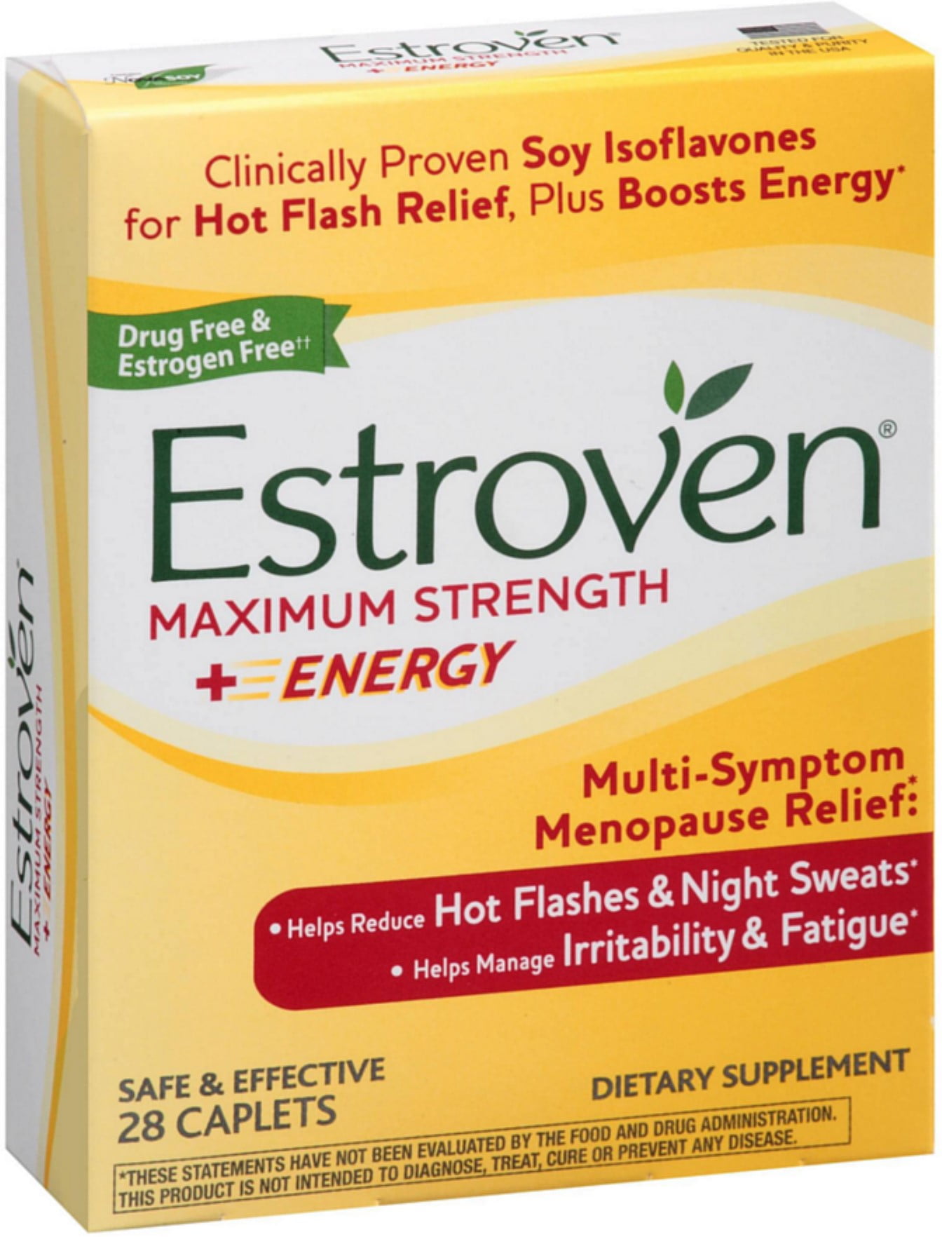 Estroven Maximum Strength Caplets 28 ea (Pack of 3) - Walmart.com