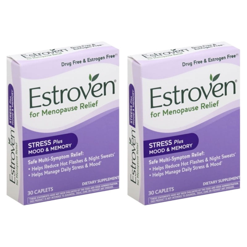 Estroven Menopause Relief Mood Boost 30 Caplets - 2 Pack - Walmart.com