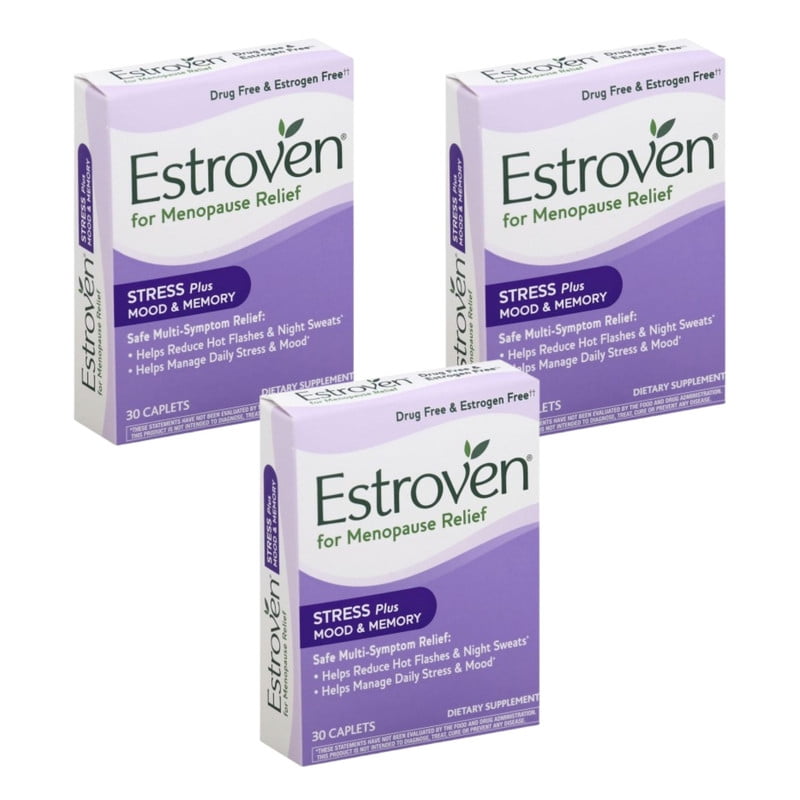 Estroven Menopause Relief Mood Boost 30 Caplets - 3 Pack - Walmart.com