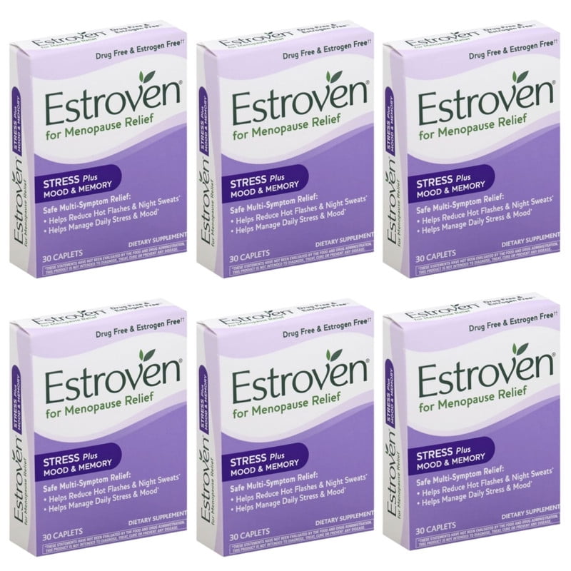 Estroven Menopause Relief Mood Boost 30 Caplets - 6 Pack - Walmart.com