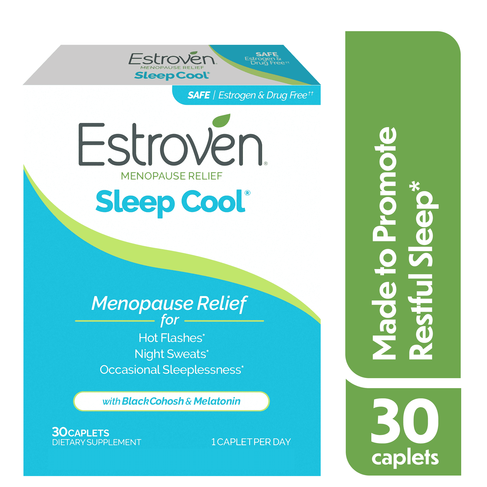 Estroven Sleep Cool for Menopause Relief Caplets, 30 Count - Walmart.com