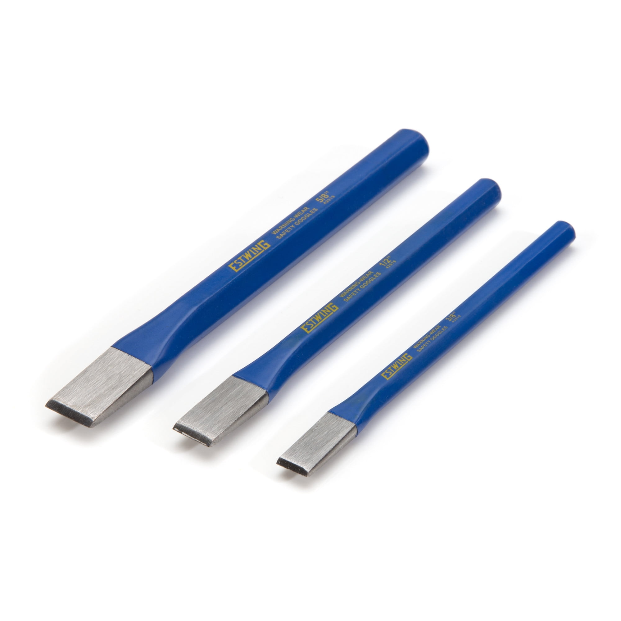 Estwing 3-Piece Hex Shaft Cold Chisel Set 42519 - Walmart.com
