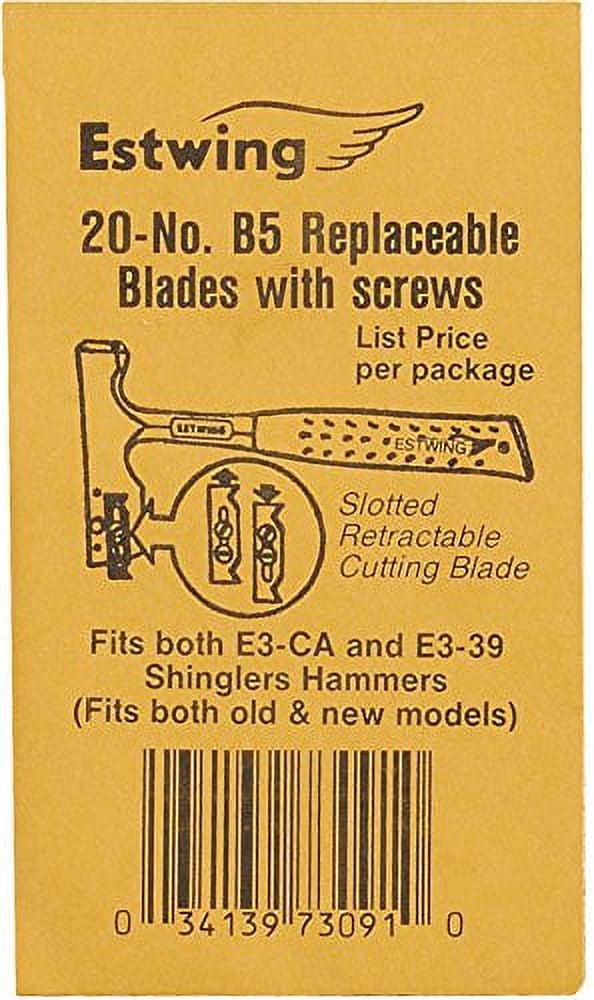 Estwing B-20 Shingler's Hammer Replacement Blades - Bulk Pack (20 ...