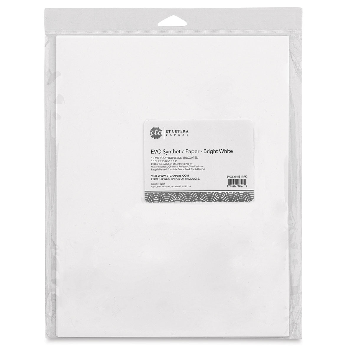 Et Cetera Papers Evo Synthetic Paper - 8-1/2" x 11", 10 Sheets ...
