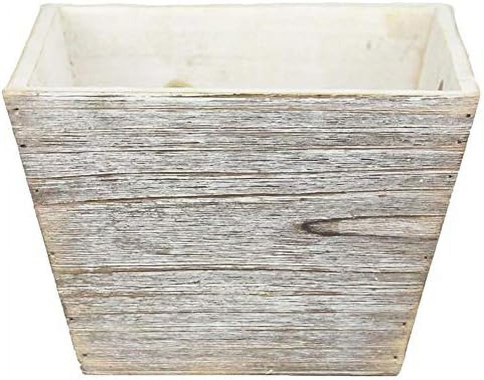 Etc. Rustic Wooden Flower Pot - 7 3/4" x 7 3/4", 5.25" Tall, Christmas ...