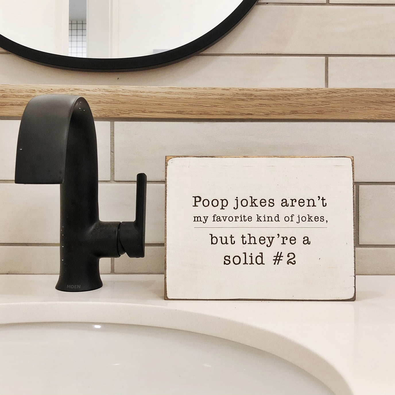 Etch & Ember Funny Bathroom Signs - Poop Jokes - Farmhouse Style Decor ...