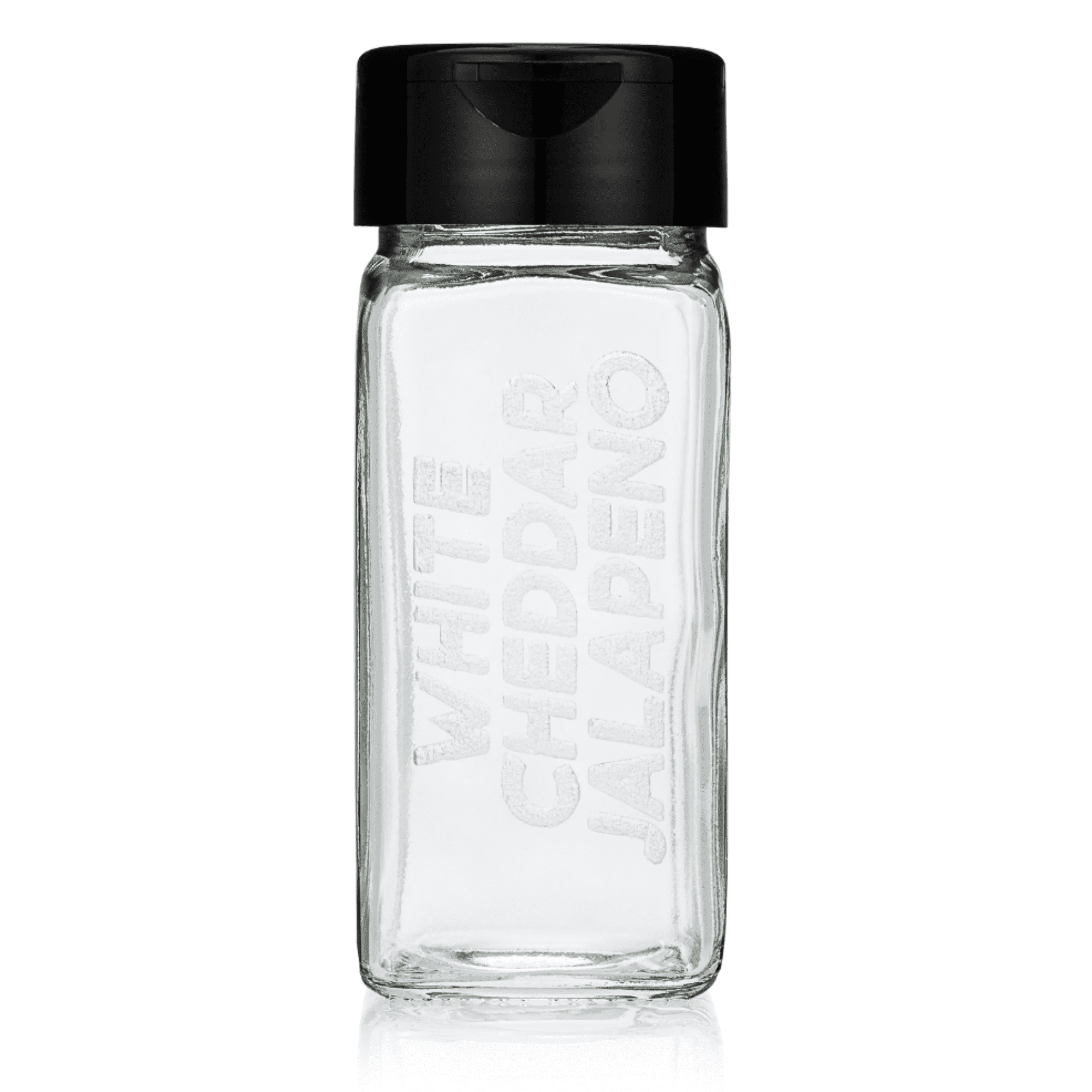 Etched Glass Jar - Laser Etched White Cheddar Jalapeno Popcorn ...