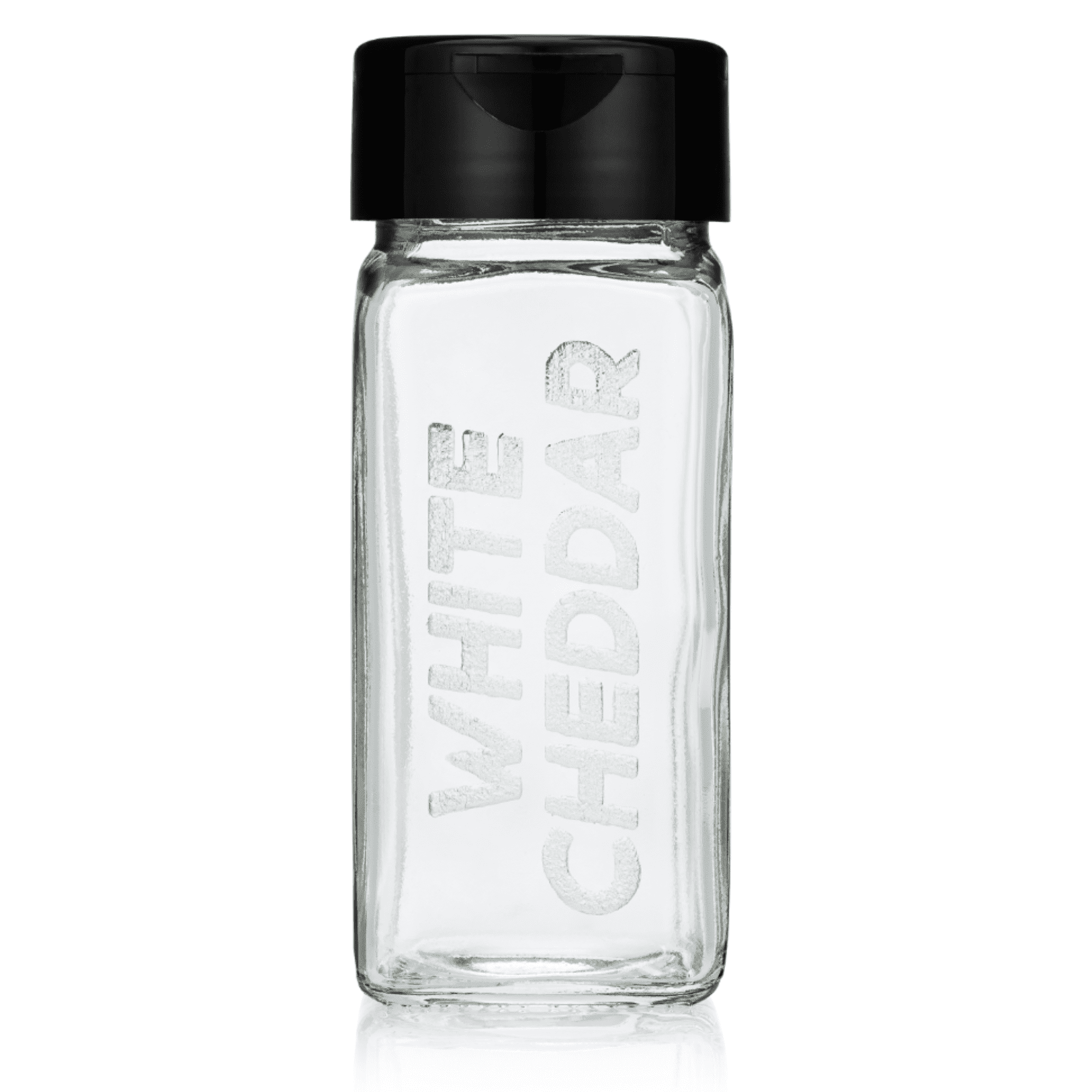 Etched Glass Jar - Laser Etched White Cheddar Popcorn Seasoning Jar ...