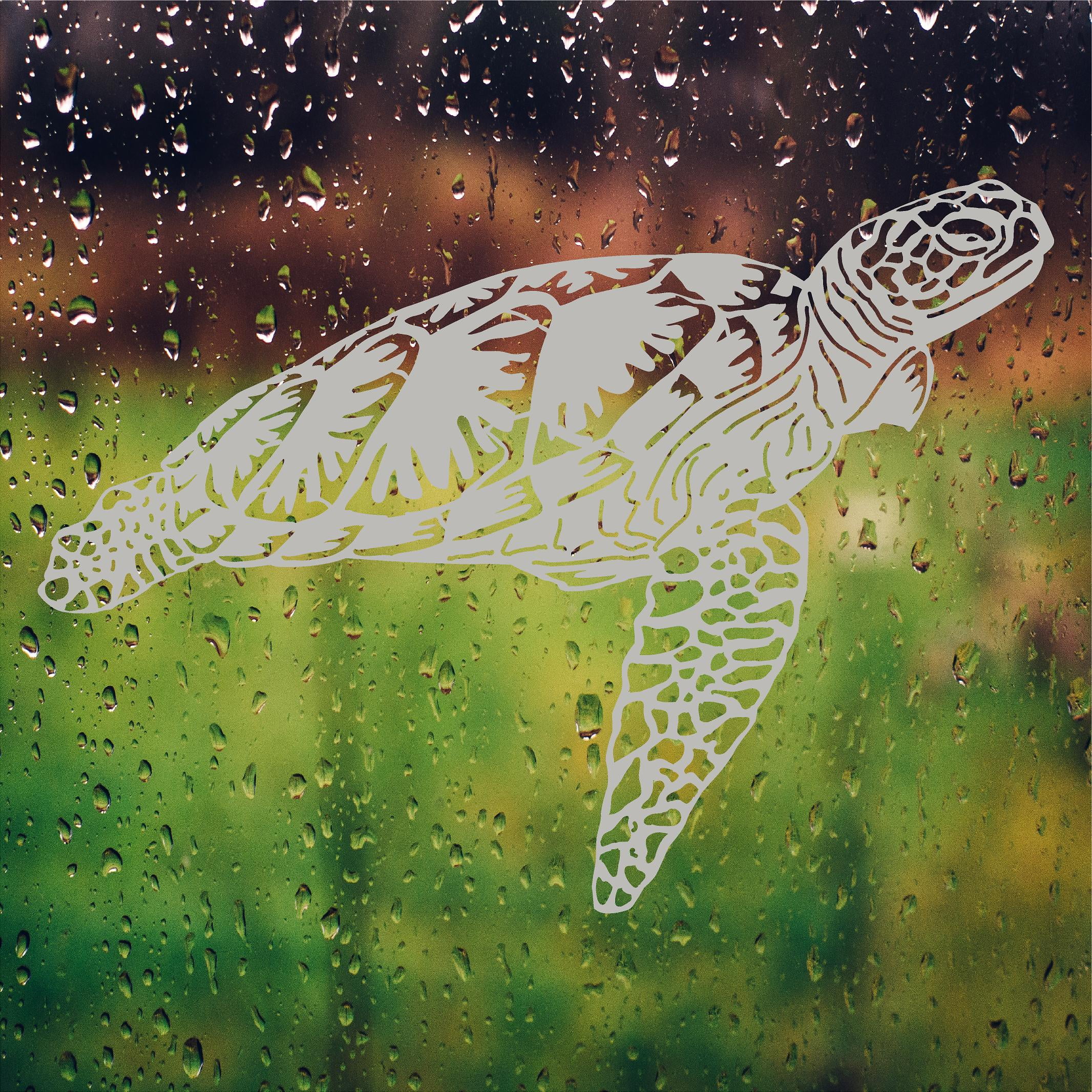 Etched Glass Sea Turtle Decals for Bathroom Shower Door Window Decor ...