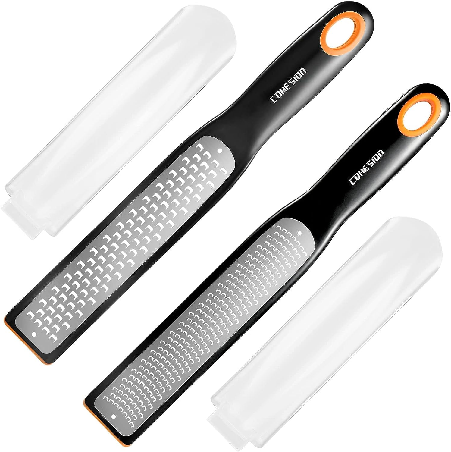 Etched Zester & Grater Set of 2 - Kitchen Tool for Lemon, Cheese, Garlic, Ginger, Nutmeg ...
