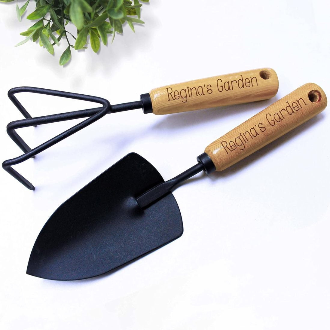 Etchey Personalized Custom Garden Shovel Trowel Tools Set with Engraved ...