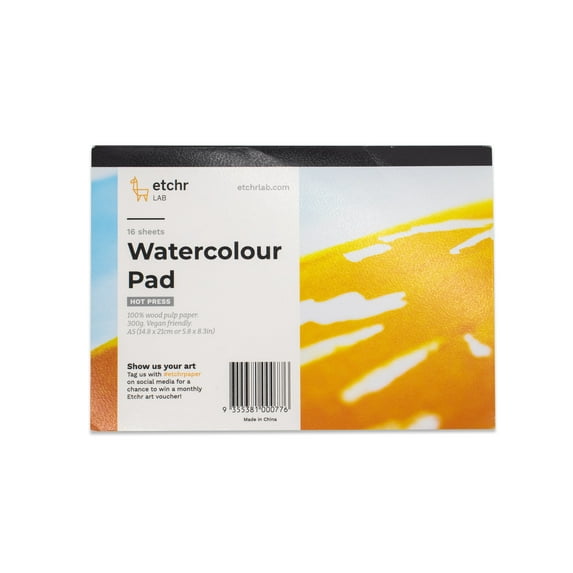 Etchr Watercolor Block Wood Pulp A5 Hot Press (1040) - Walmart.com