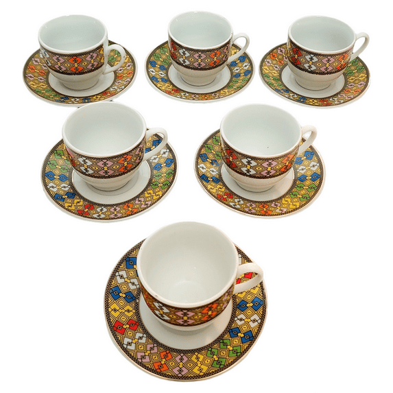 Etege Ethiopia- 12 PCS Tebeb Pattern Ethiopian & Eritrean Traditional ...