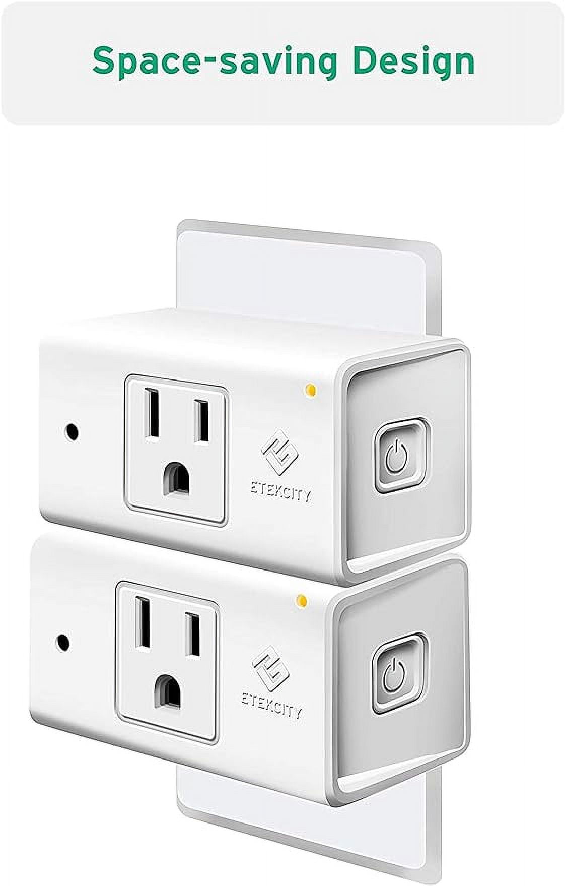 Etekcity Smart WiFi Plug, 15 Amp Energy Monitoring Outlet, Voice ...