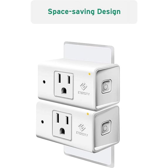 Etekcity Smart WiFi Plug, 15 Amp Energy Monitoring Outlet, Voice ...