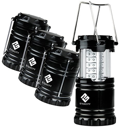 Etekcity 4 Pack Portable LED Lantern with Survival Kit, 12 AA Batteries ...