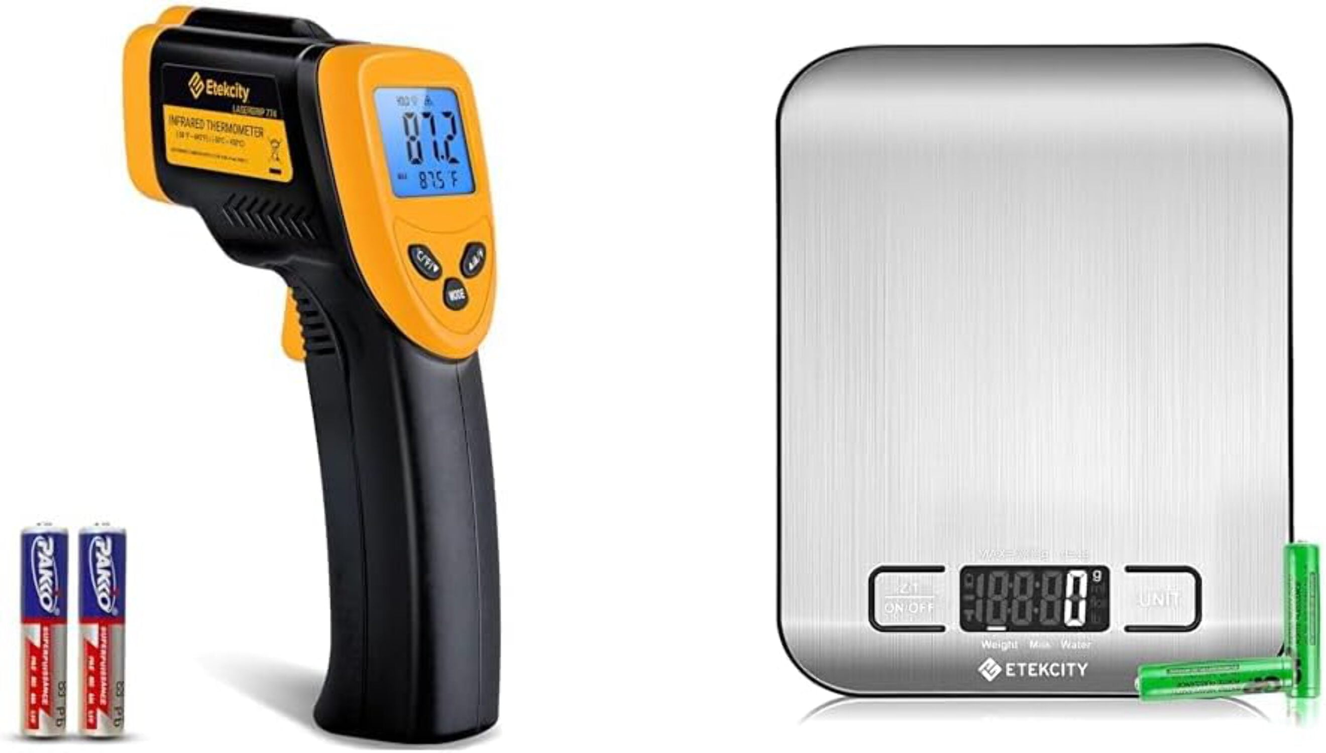 Etekcity Infrared Thermometer Temperature Gun 774 Food Scale, Digital ...