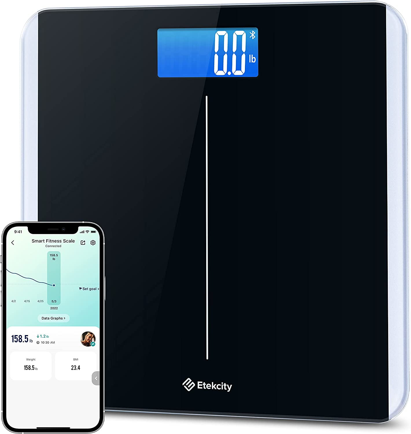 Etekcity Smart Scale for Body Weight and BMI, Bathroom Digital ...