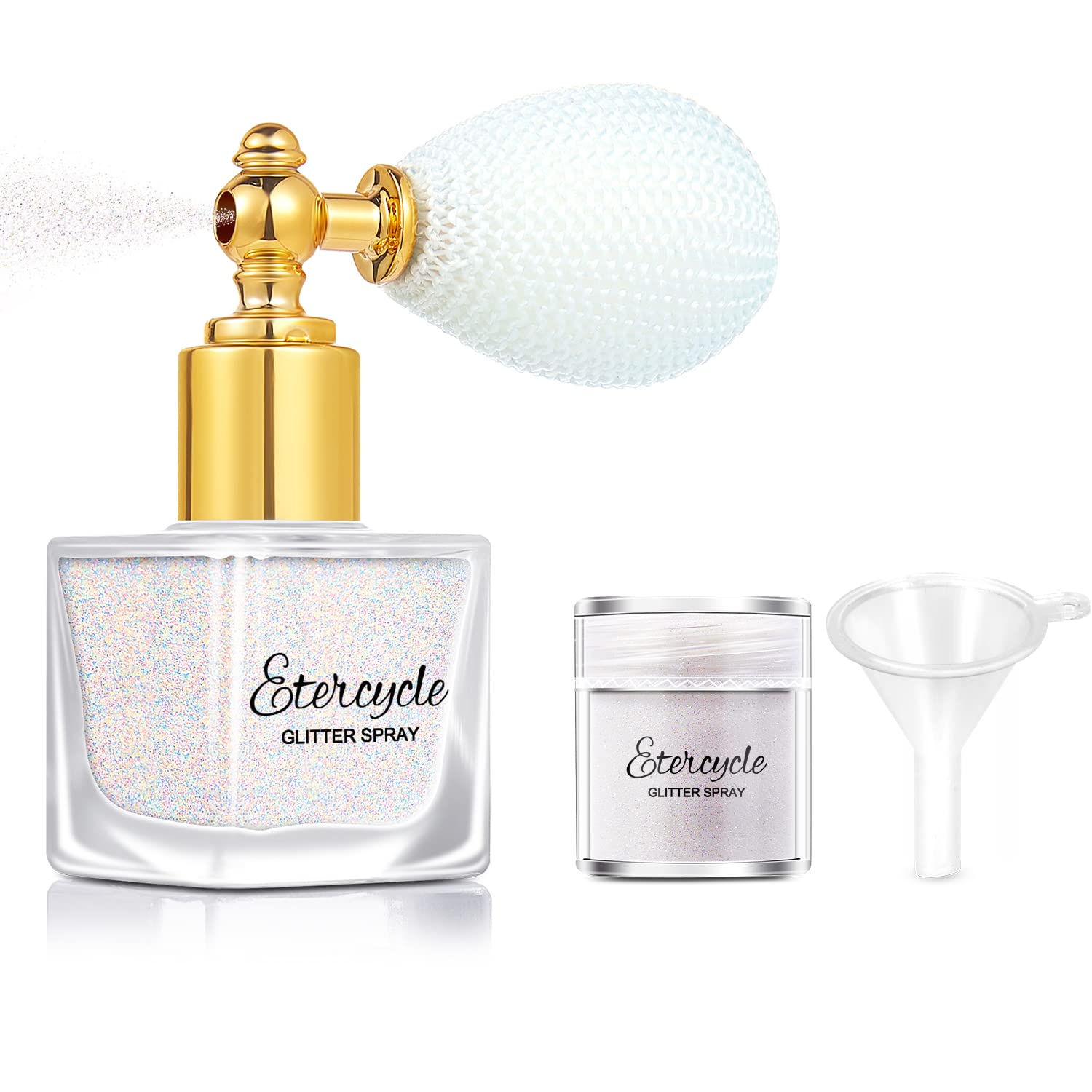 Etercycle White Body Glitter Spray, Shimmering Spray Powder Sparkle ...