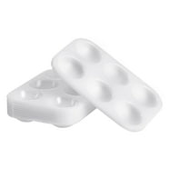 LotFancy 12 Small Plastic Paint Pallets for Kids, Painter Mixing Tray ...