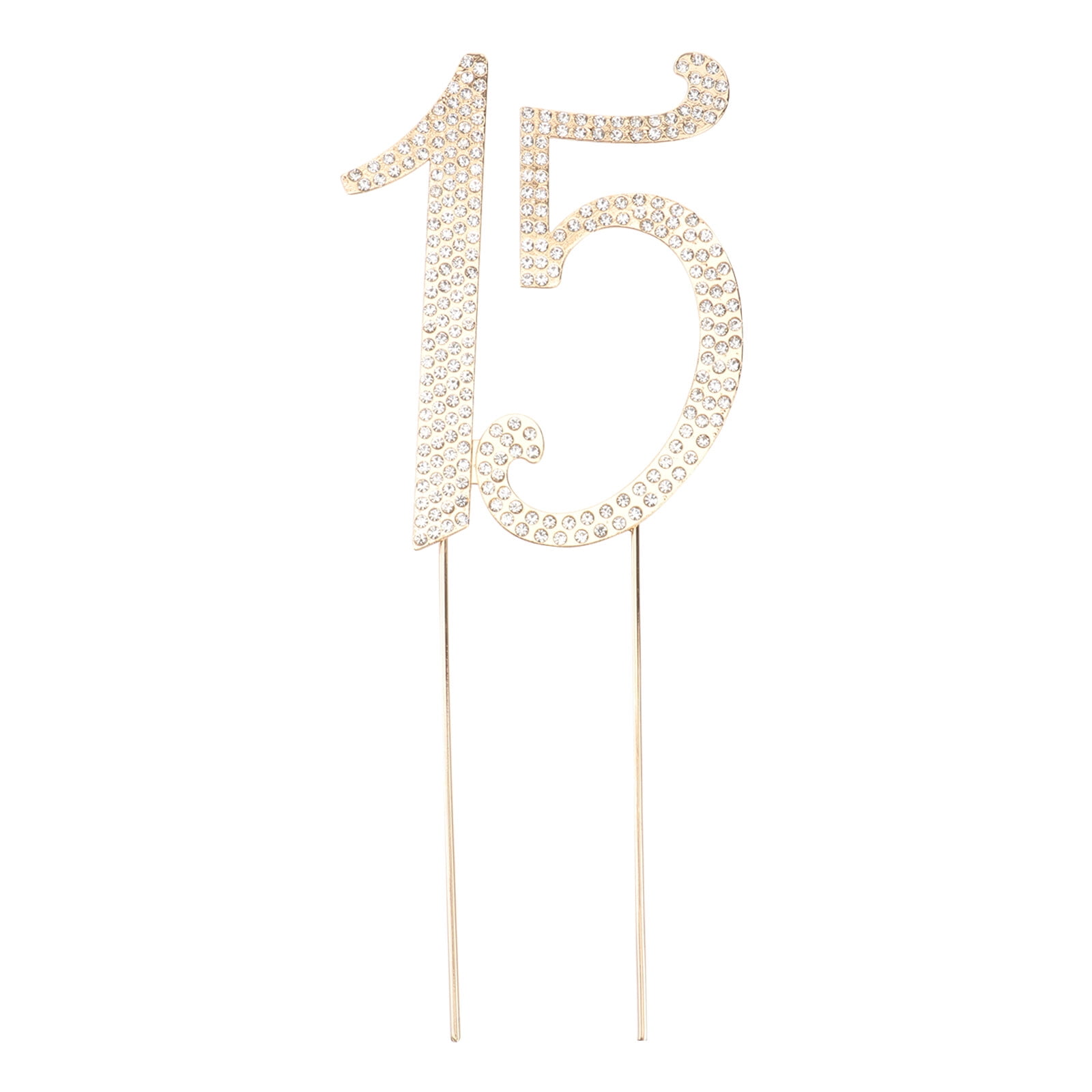 Etereauty 15 Cake Topper for 15th Birthday Party or Anniversary Crystal ...