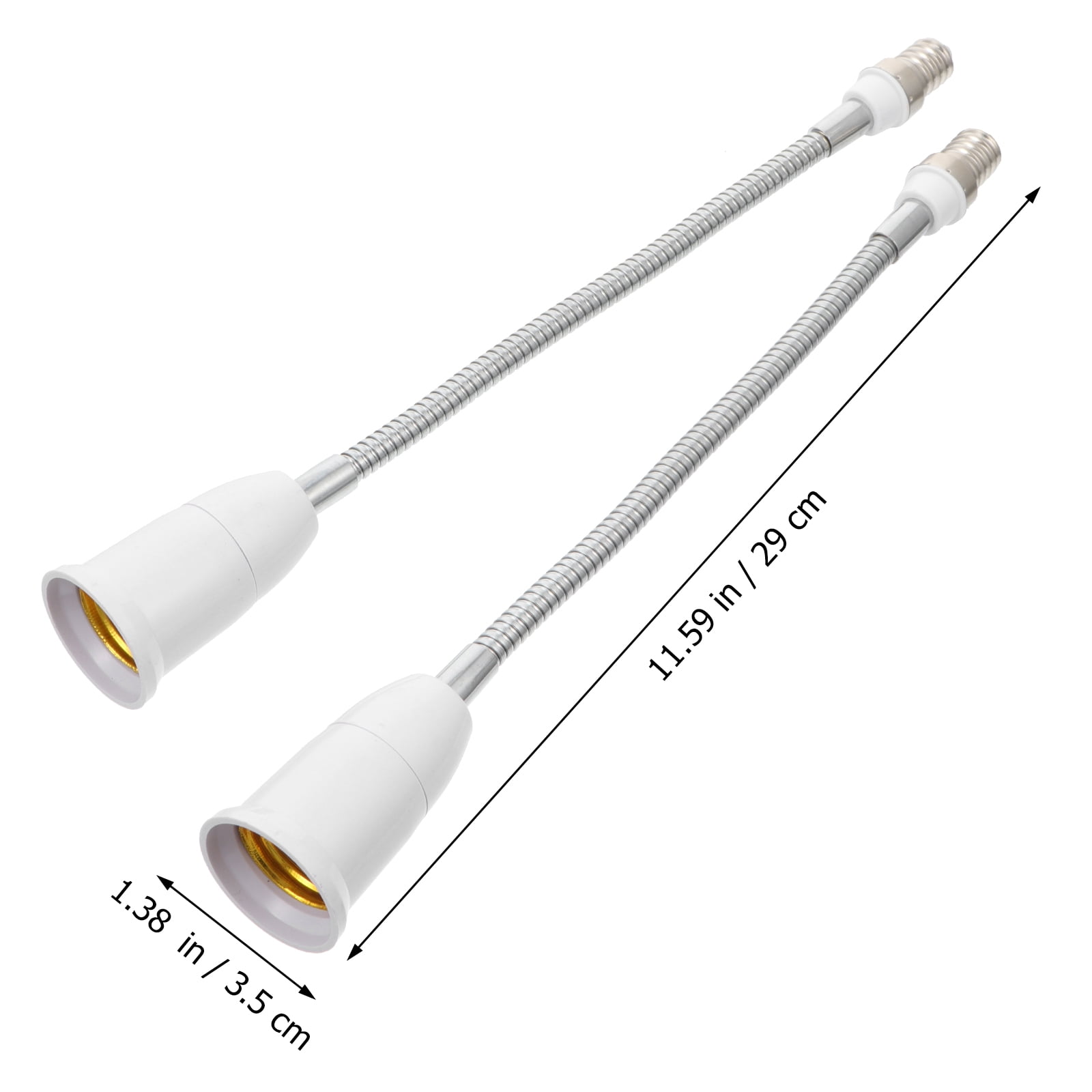 Etereauty 2 Pcs Light Bulb Lamp Holder Bendable Extension Socket ...