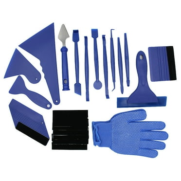 5 Pieces Car Window Film Scrapers Squeegee Scrapers Tool Non Slip Vinyl ...