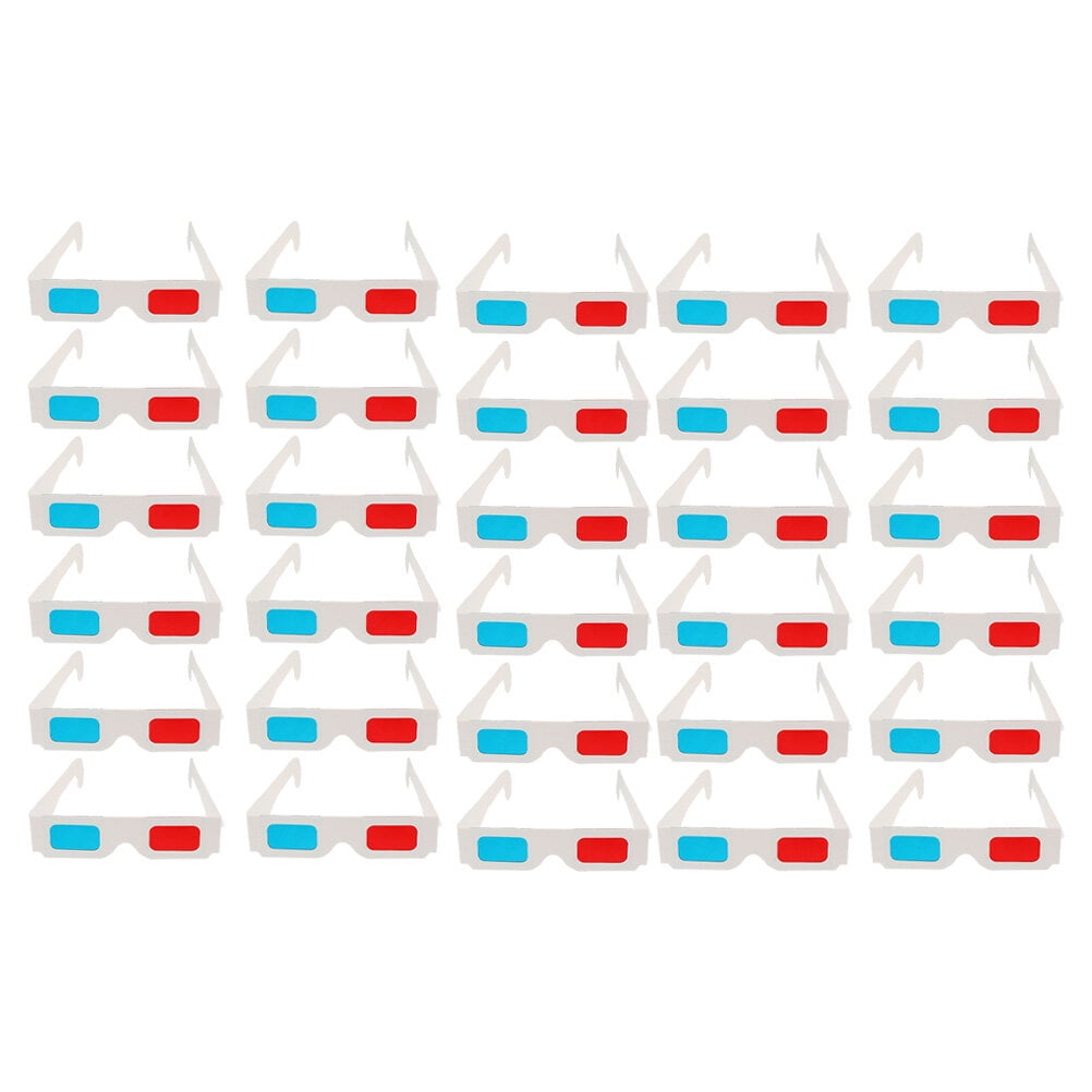 3 Glasses Movie Cardboard Anaglyph Red Cyanblue Watching Video ...
