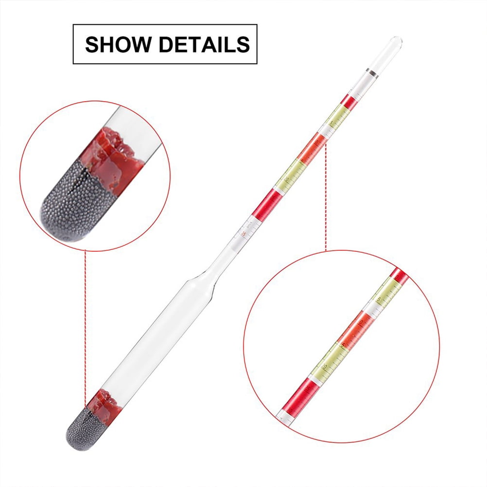 Triple Scale Hydrometer for Home Brew Wine Alcohol Testing Brix Meter ... Triple Scale Hydrometer for Home Brew Wine Alcohol Testing Brix Meter ...