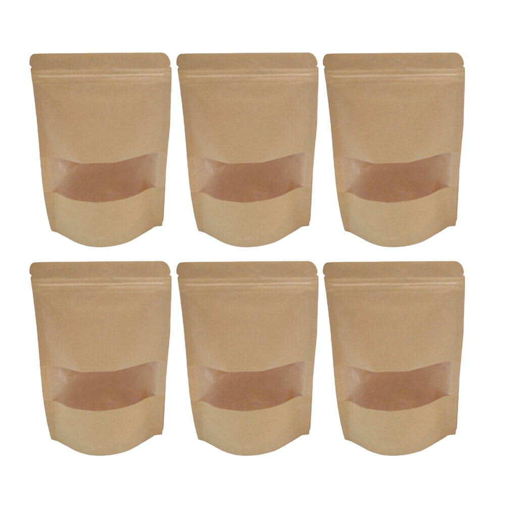 Etereauty Bag Food Kraft Up Pouches Bags Stand Packaging Storage Bean ...