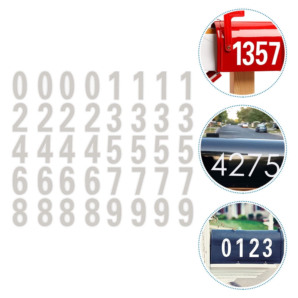 Etereauty Bin Labels for Wheelie Bins,4 Sets Reflective Mailbox Numbers ...