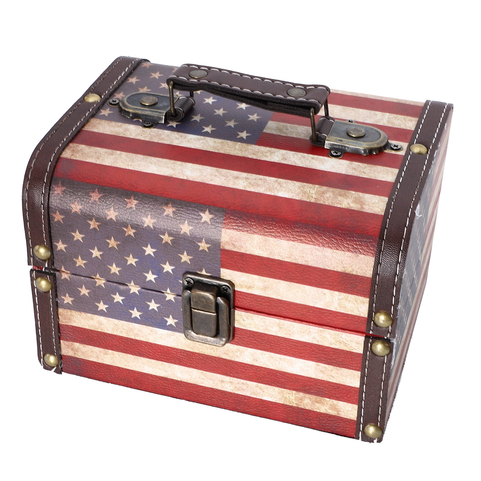 Retro Portable Jewelry Storage Box 1 Set Beauty Makeup Suitcase Retro ...