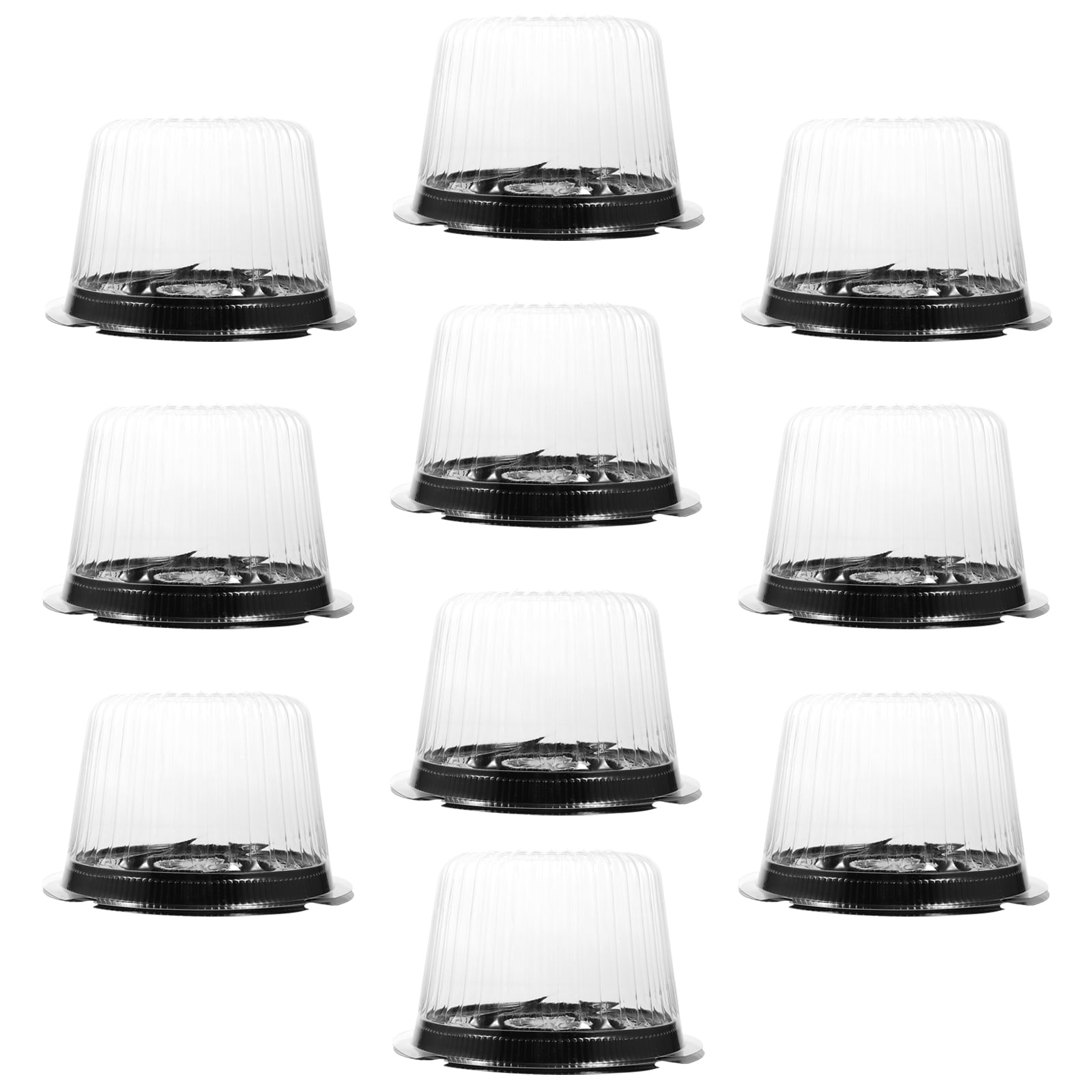 Etereauty Single Cup Carry Cake Boxes, Clear Disposable Plastic Cupcake ...