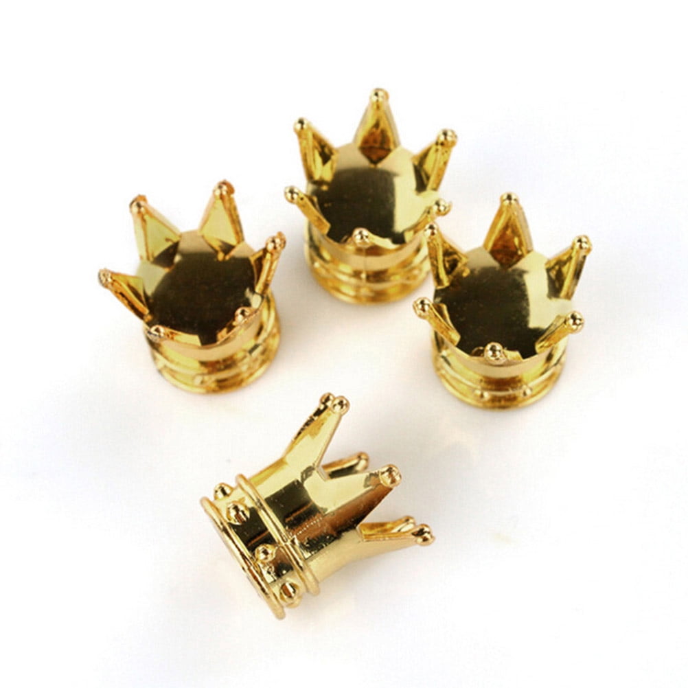 Etereauty Car Tyre Cap,5Pcs Crown Shape Automobile Car Tire Caps Covers ...
