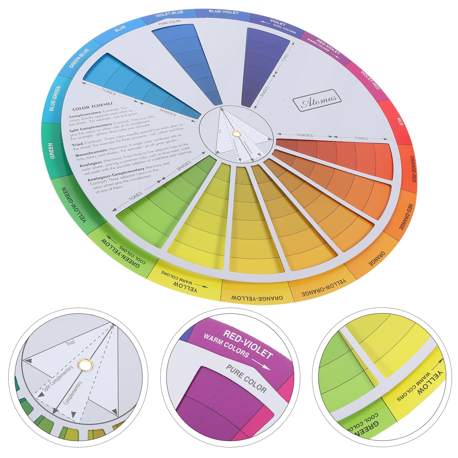 Color Learning Card,Creative Color Wheel Color Learning Rotation Wheel ...