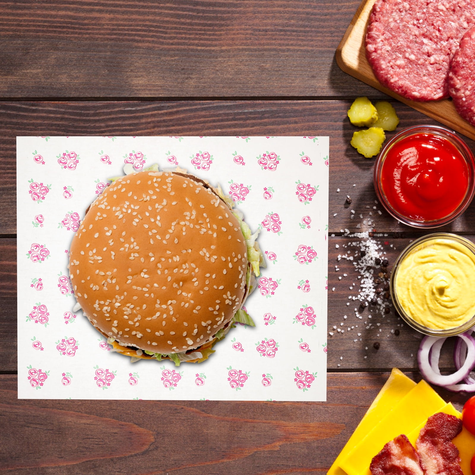 Etereauty Food Wrap Paper,50Pcs Deli Paper Sandwich Wrapping Paper ...