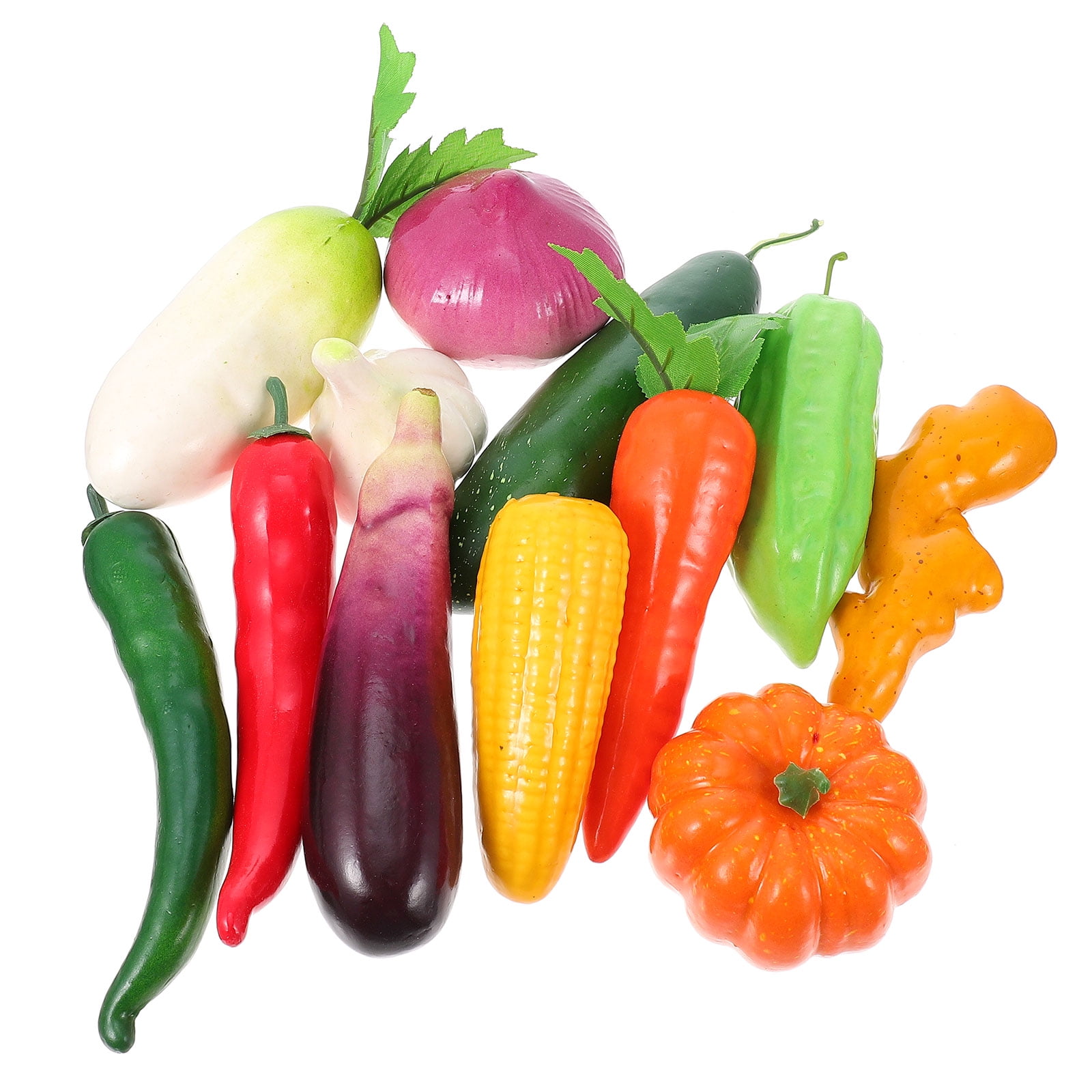 Etereauty Realistic Artificial Fruits and Vegetables Set, Lifelike ...