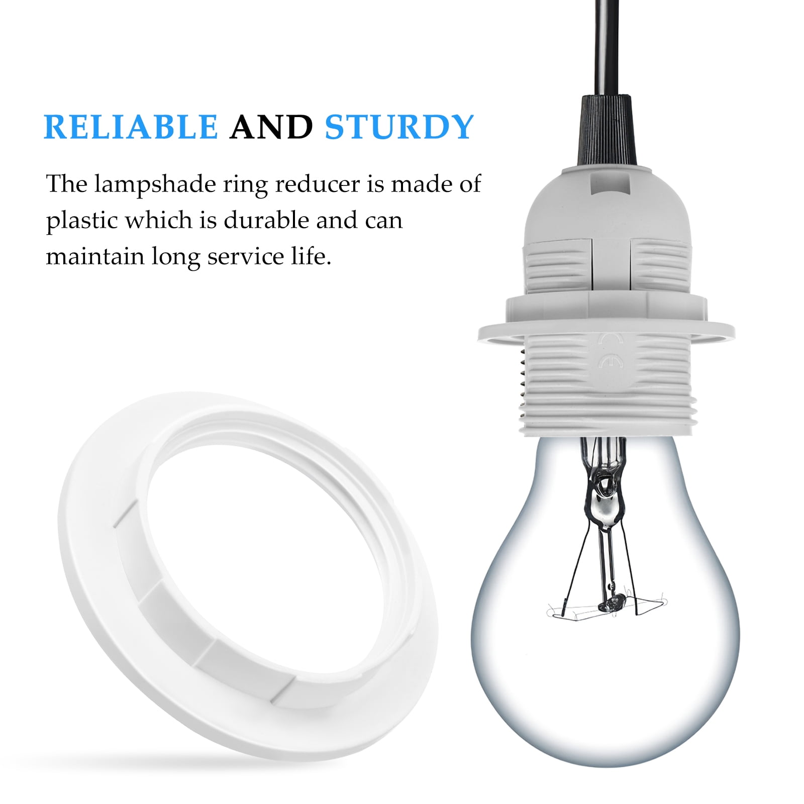 Etereauty Lamp Shade Holder,15Pcs Lampshade Reducer Ring Lamp Shade ...