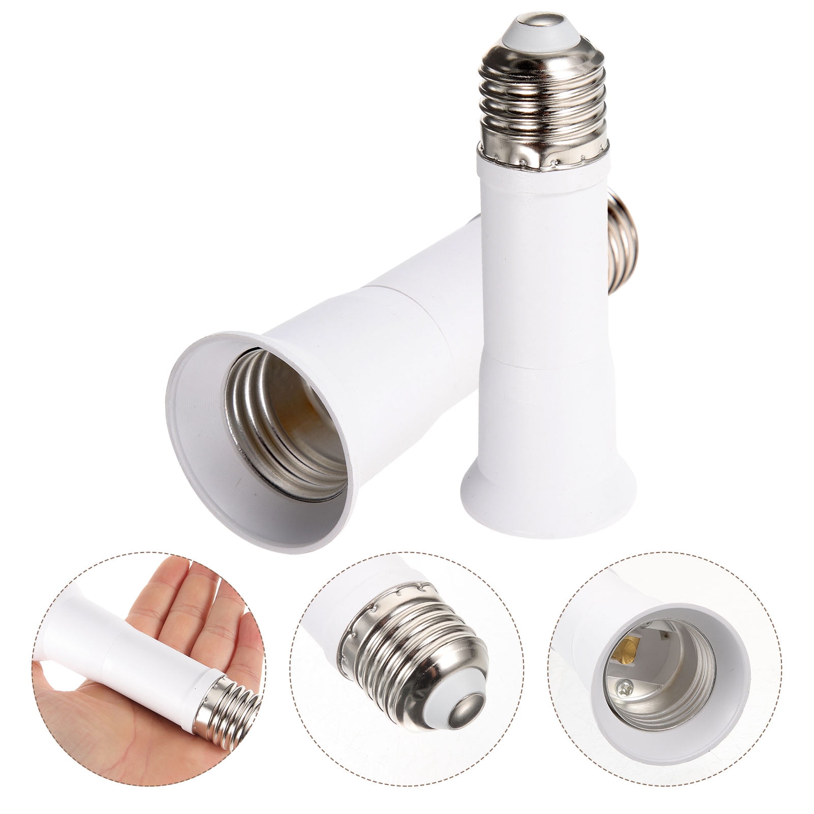 Etereauty Light Bulb Extender Socket,2Pcs Bulb Socket Extender ...