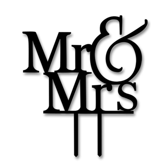 Etereauty MR & Mrs Letters Style Cake Topper for Wedding / Anniversary ...